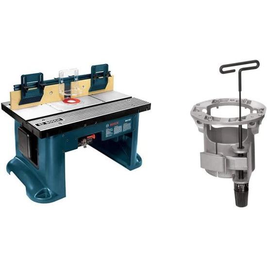 BOSCH ボッシュ Benchtop Router Table RA1181 & Under-Table Base with Above ...