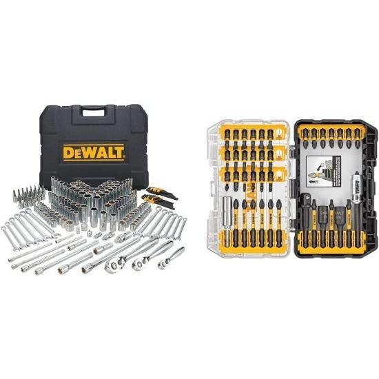 Dewalt デウォルト Mechanics Tools Kit and Socket Set, 204-Piece (DWMT72165) & Screwdriver Bit Impact ...