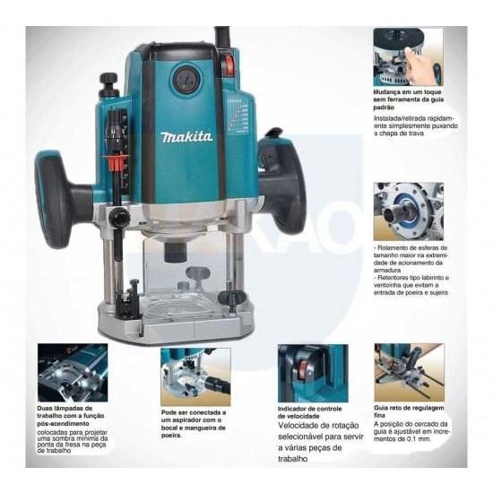 Makita マキタ RP2301FC 3-1/4 HP* プランジルーター（可変速度付き） : 輸入DIY・工具通販専門店 - 通販 ...