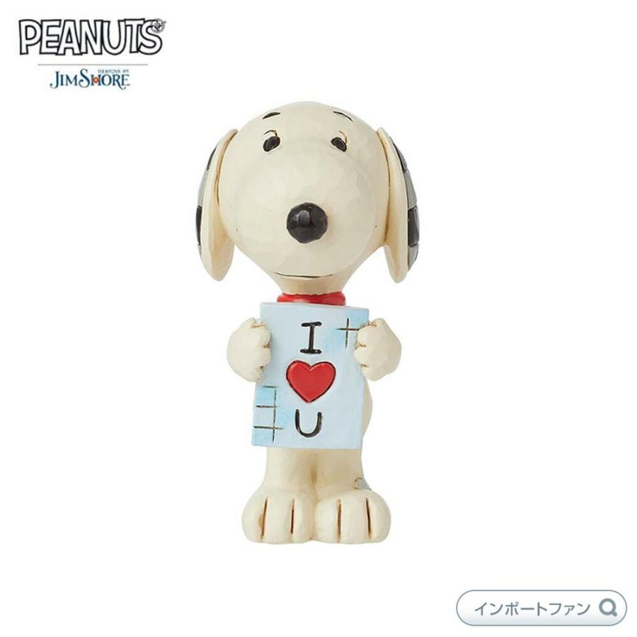 PEANUTS ジムショア スヌーピー ウィズ ラブ サイン ミニ ピーナッツ 6016260 Snoopy with Love Sign Mini JimShore : インポートファン ...