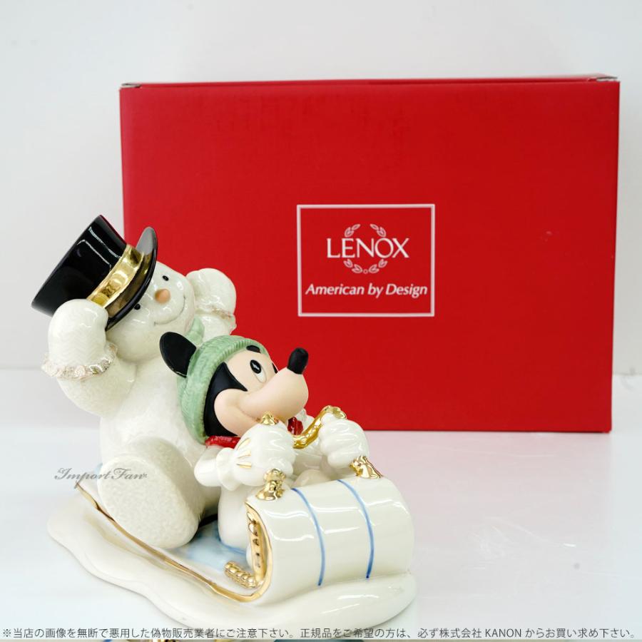 Disney レノックス ミッキーと雪の日 スノーマンと一緒にそり Disney レノックス ミッキーと雪の日 スノーマンと一緒にそり