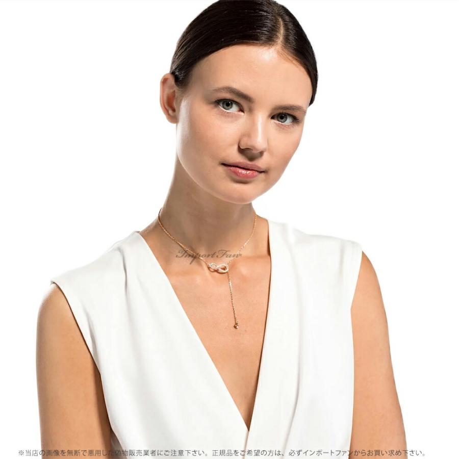 スワロフスキー インフィニティ 無限 Y字型ネックレス ローズゴールド 5521346 Swarovski クリスマス ギフト ...
