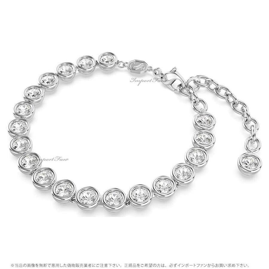 SWAROVSKI スワロフスキー インバー テニス ブレスレット ラウンドカット ホワイト 5682666 Swarovski ...