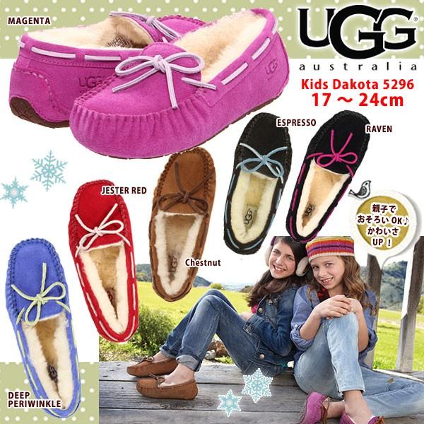 UGG Australia *UGG アグ 正規品 キッズ DAKOTA ダコタ シープスキン モカシンスリッポン 5296 インドア ...