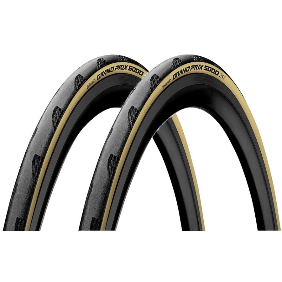 2本セット Continental(コンチネンタル) GRAND PRIX 5000 グランプリ5000 クリームスキン ブラック black/cream skin [並行輸入品] Continental(コンチネンタル) 2本セット GRAND PRIX 5000 グランプリ