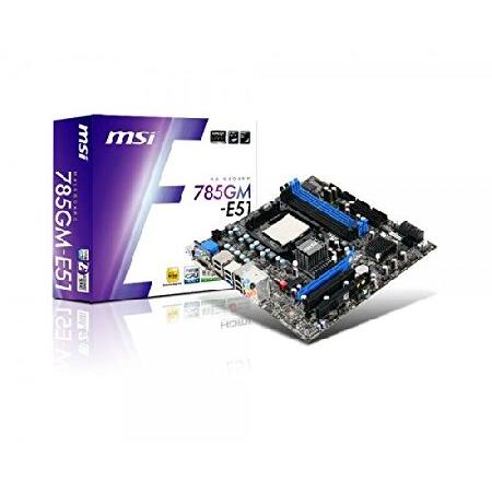 MSI AMD 785G+SB710 4DDR-16GB マイクロATXマザーボード 785GM-E51 7596-030 ...