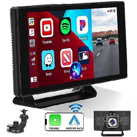4k Dash Camera,Portable Car Stereo Wireless Apple Carplay ＆ Android ...