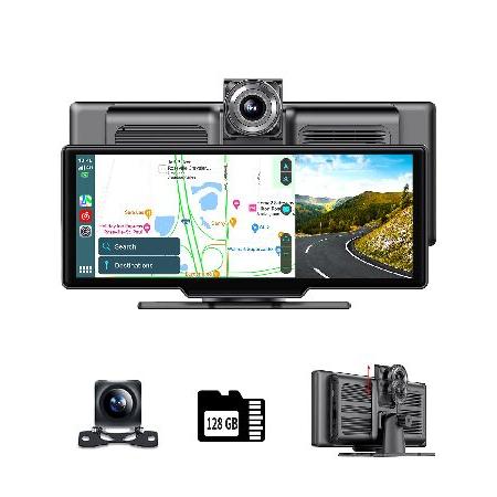 9.3" Portable Car Stereo with Adjustable 4K Dash Cam, ADAS, Wireless ...