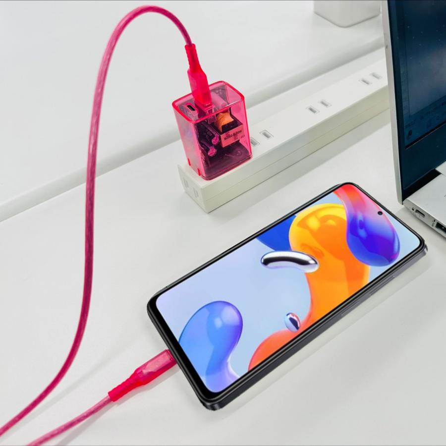 ケーブル Type-C Type-A USB クリアカラー 1m スケルトン 透明 PD対応 急速充電 データ転送 : インプリンクショップ・ヤフー店 - 通販 - Yahoo!ショッピング