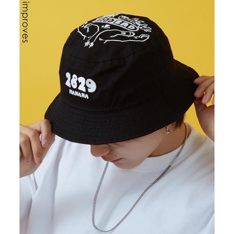 improves ハット メンズ レディース ロゴ 刺しゅう ハンド ストリート スケーター アメカジ 古着MIX Y2K 韓国ファッション ブラック : improves インプローブス ...