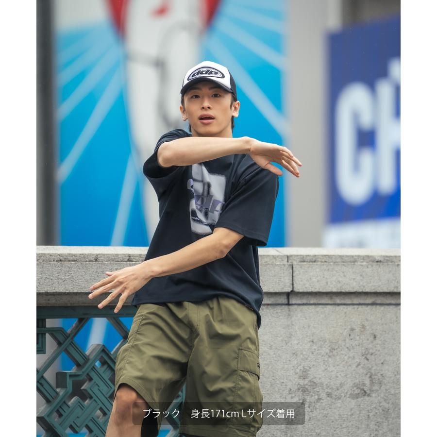 improves Tシャツ 半袖 カットソー メンズ レディース ddp ディーディーピー フロントプリント ラメプリント ボックスシルエット スケーター ストリート メンズライク ...