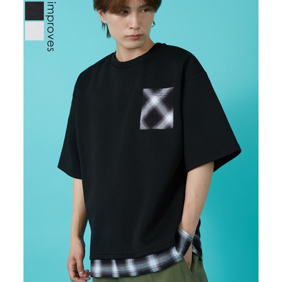 improves Tシャツ メンズ レディース チェック 半袖 カットソー 大きめ アメカジ カジュアル スケーター ストリート 古着MIX 韓国 : improves インプローブス ...