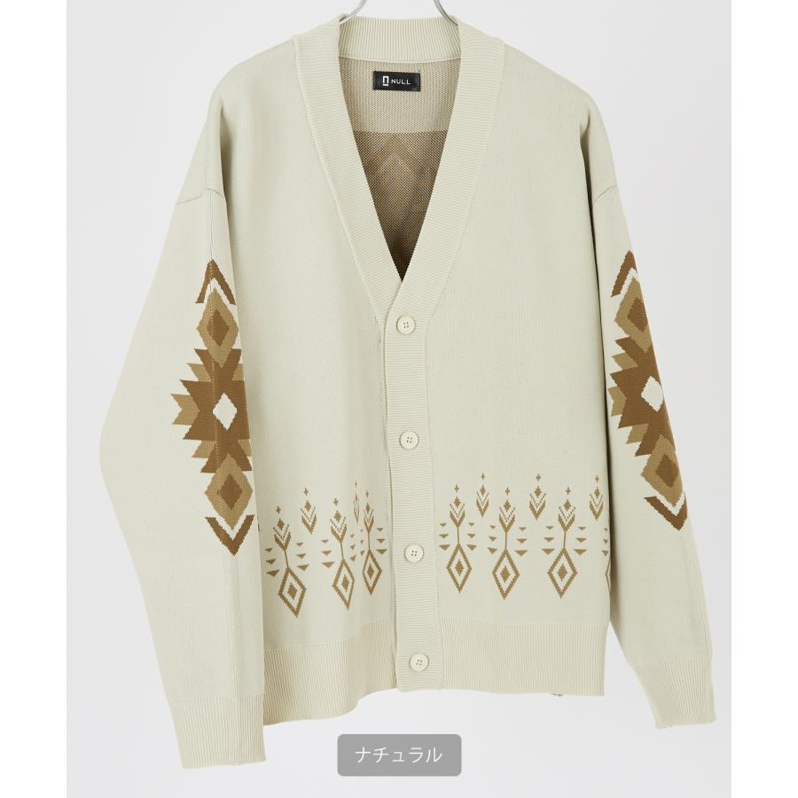 improves カーディガン メンズ NULL ヌル ネイティブ柄 ニット Vネック ビッグサイズ オーバーサイズ 大きめ アメカジ カジュアル ストリート 韓国 : improves ...