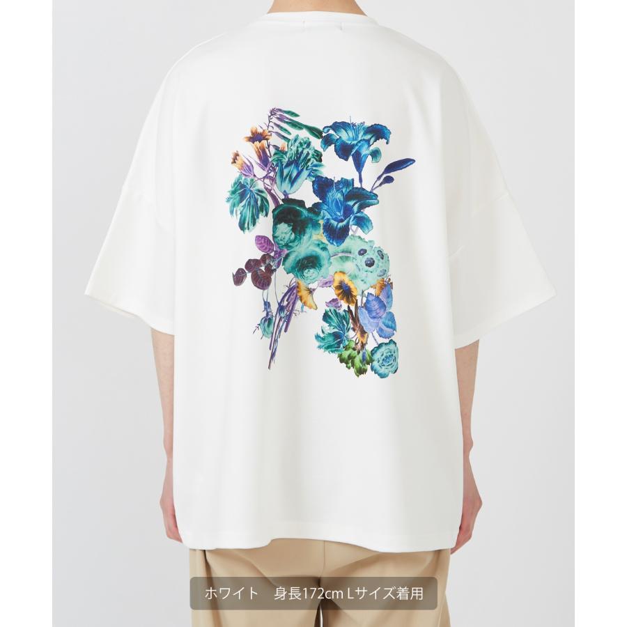 improves 半袖Tシャツ メンズ NULL ヌル フラワー バックプリント ポンチ カットソー ビッグサイズ オーバーサイズ 大きめ アメカジ カジュアル ストリート 韓国 ...