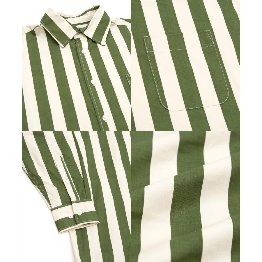 improves シャツ メンズ NULL ヌル ストライプ 長袖シャツ レギュラーカラー ゆったり 大きいサイズ きれいめ シンプル カジュアル ストリート 韓国ファッション ...