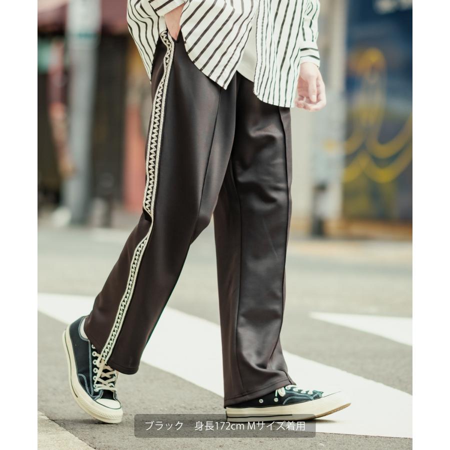 トラックパンツ メンズ NULL ヌル テープ ライン ジャージ イージーパンツ トレーニングパンツ ストリート 韓国ファッション スケーター 古着MIX レトロ :50471 ...