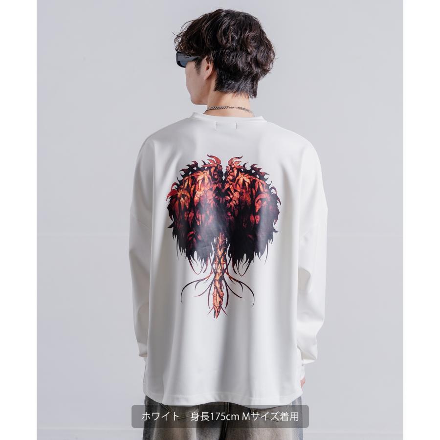 improves 長袖Tシャツ メンズ NULL ヌル ポンチ ドルマンスリーブ バックプリント カットソー ビッグサイズ オーバーサイズ 大きめ カジュアル ナチュラル モード 韓国 ...