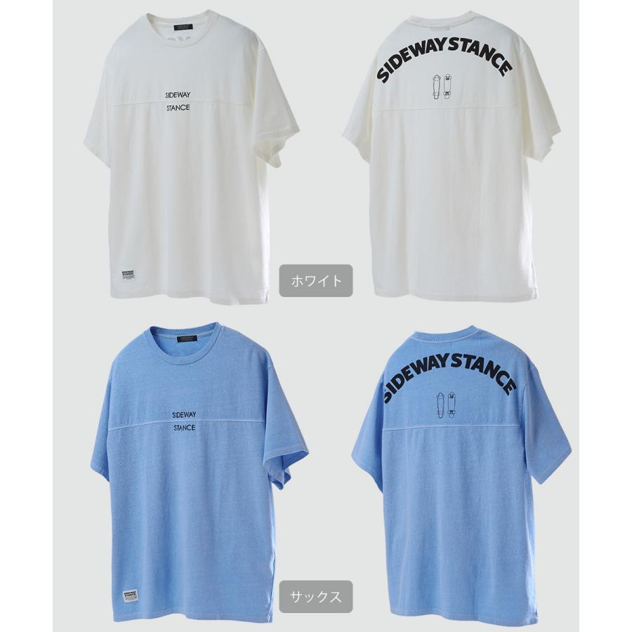 improves tシャツ Tシャツ ユニセックス SIDEWAY STANCE サイドウェイスタンス 半袖Tシャツ TEE ビッグシルエット トップス ロゴ バックプリント フットボールT ...