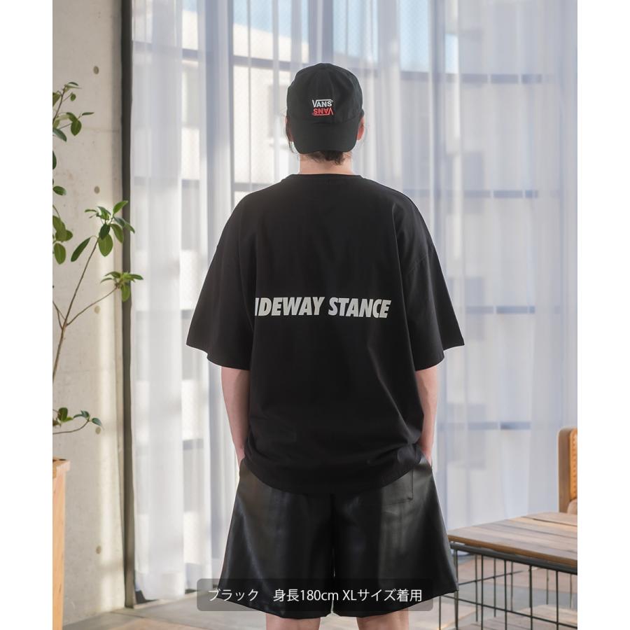 improves tシャツ Tシャツ ユニセックス SIDEWAY STANCE サイドウェイスタンス 半袖Tシャツ TEE ビッグシルエット トップス ロゴ バックプリント ...