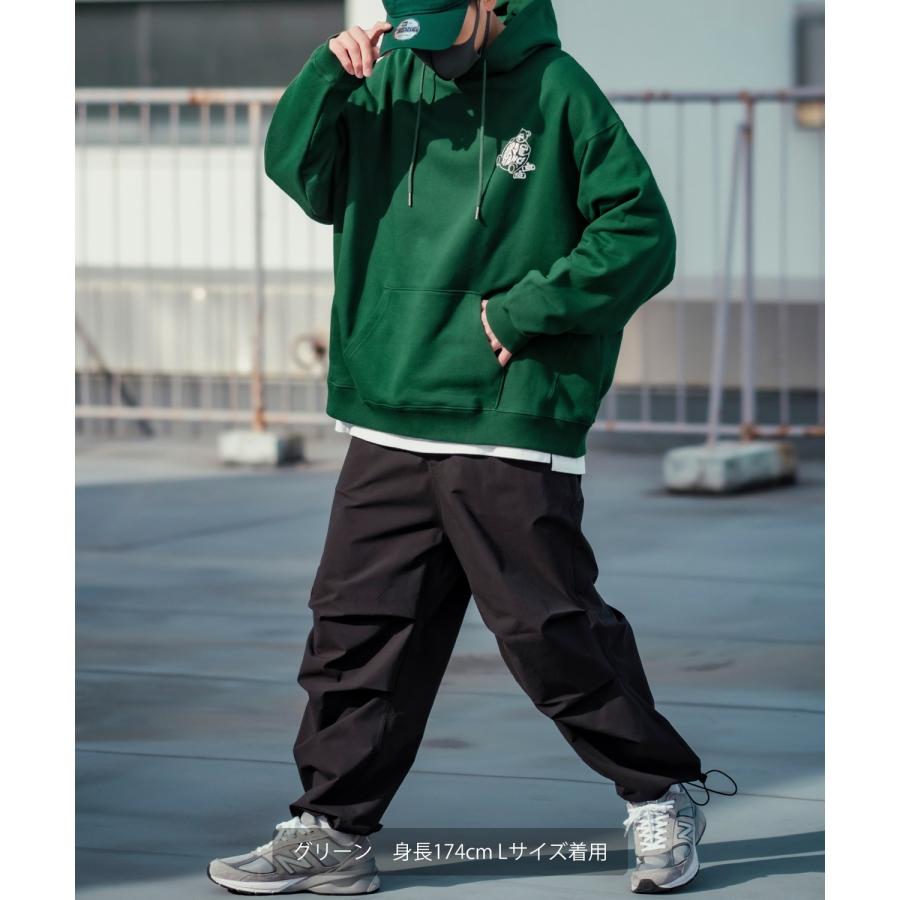 improves パーカー メンズ SIDEWAY STANCE サイドウェイスタンス オリジナルプリント グラフィック スウェット スエット バックプリント クマ オーバーサイズ ...