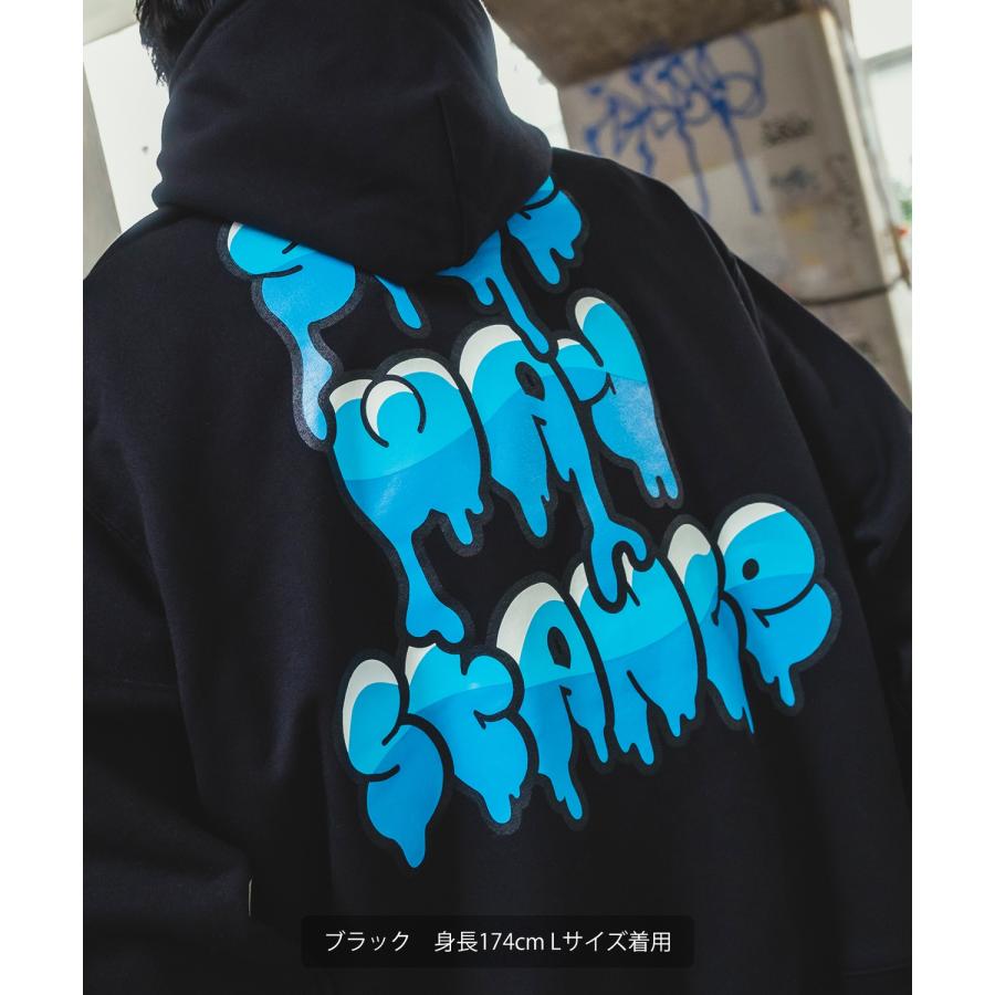 improves パーカー メンズ SIDEWAY STANCE サイドウェイスタンス オリジナルプリント グラフィック スウェット スエット タギング 落書き オーバーサイズ ...