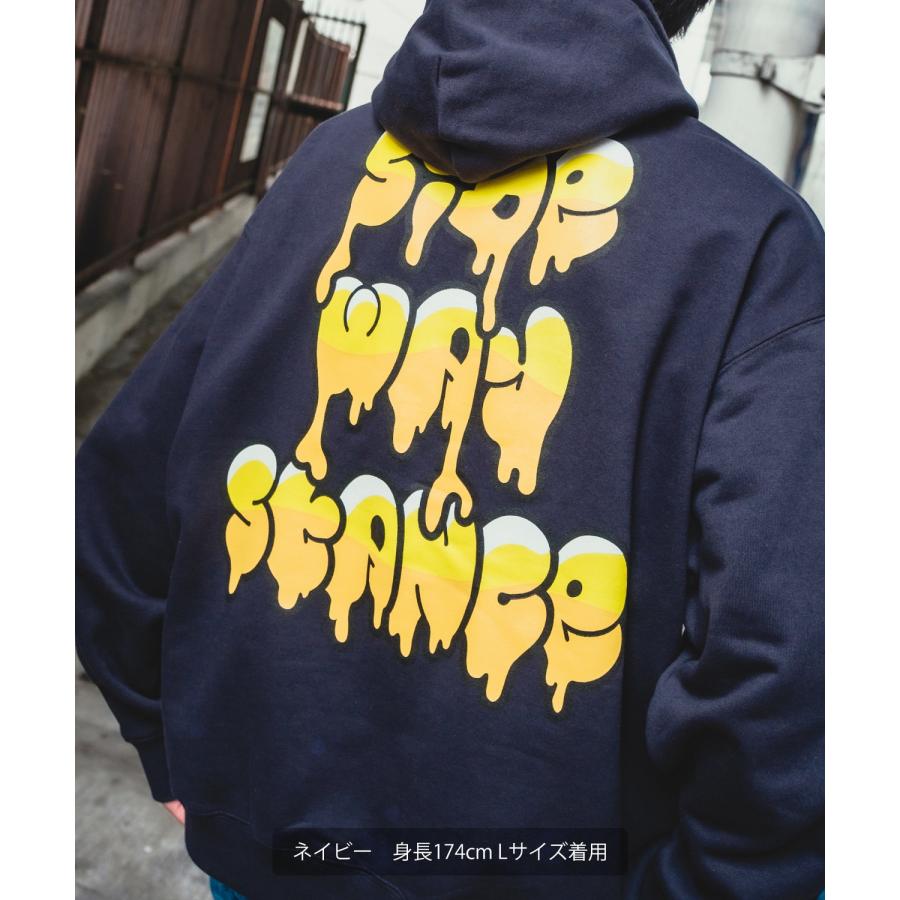 improves パーカー メンズ SIDEWAY STANCE サイドウェイスタンス オリジナルプリント グラフィック スウェット スエット タギング 落書き オーバーサイズ ...