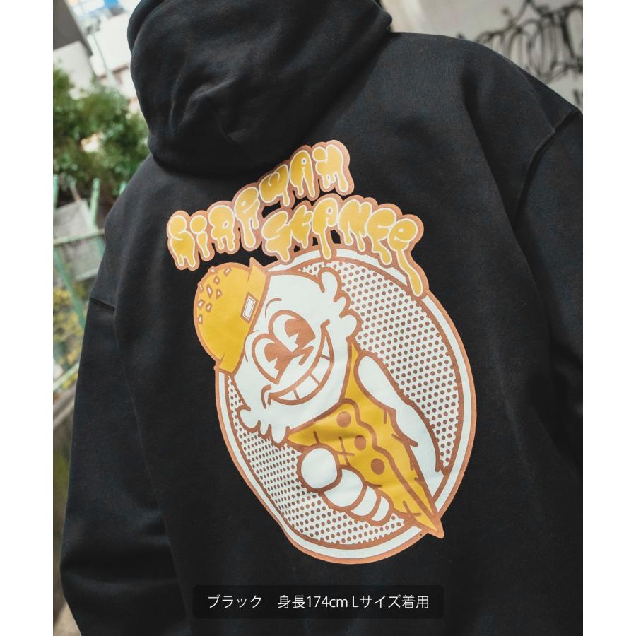 パーカー メンズ SIDEWAY STANCE サイドウェイスタンス オリジナルプリント グラフィック スウェット スエット アイスクリーム マスコット オーバーサイズ : 70093 ...