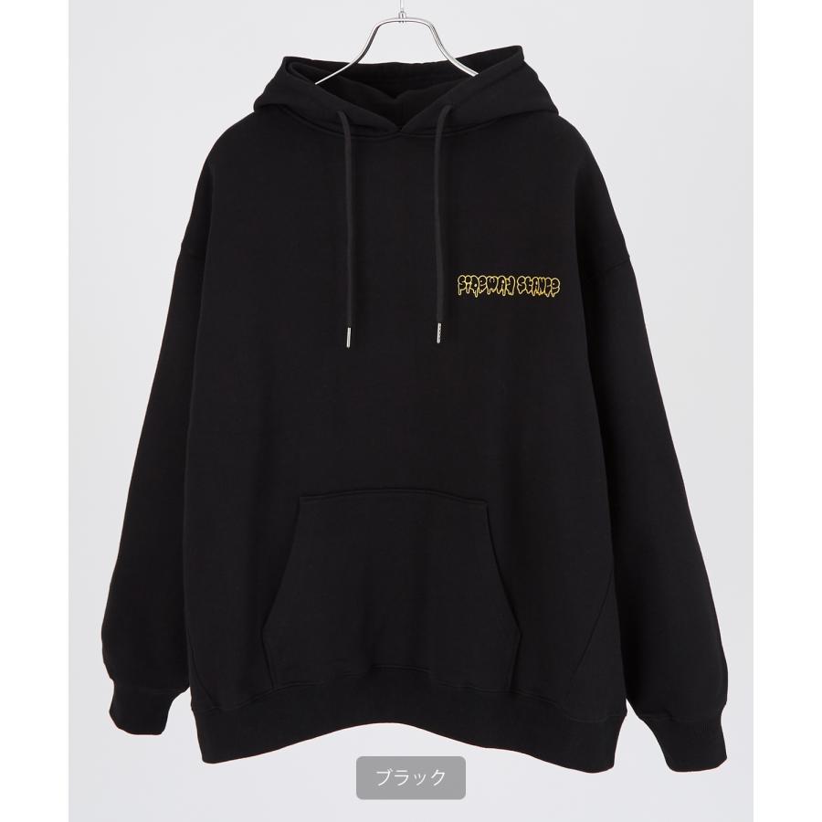 パーカー メンズ SIDEWAY STANCE サイドウェイスタンス オリジナルプリント グラフィック スウェット スエット アイスクリーム マスコット オーバーサイズ : 70093 ...