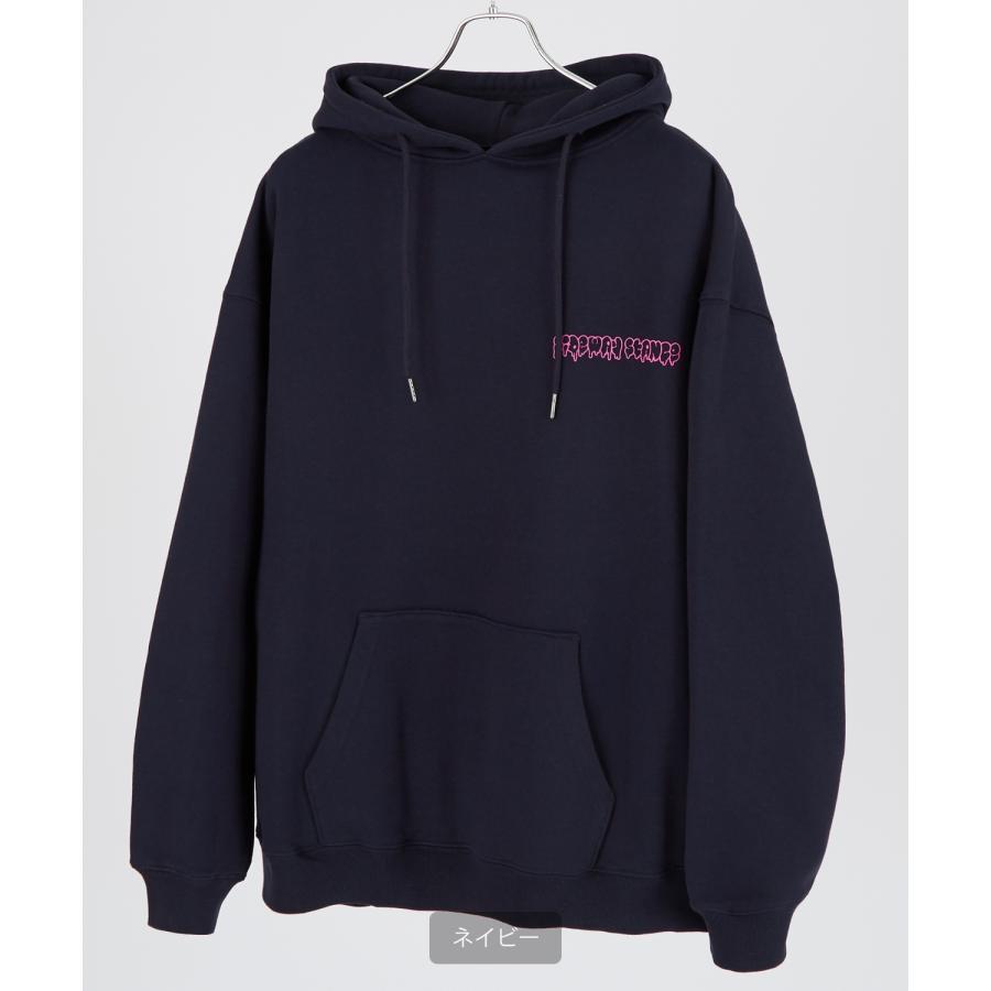 パーカー メンズ SIDEWAY STANCE サイドウェイスタンス オリジナルプリント グラフィック スウェット スエット アイスクリーム マスコット オーバーサイズ : 70093 ...