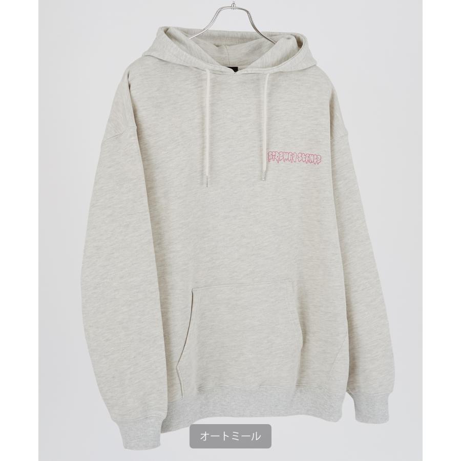 パーカー メンズ SIDEWAY STANCE サイドウェイスタンス オリジナルプリント グラフィック スウェット スエット アイスクリーム マスコット オーバーサイズ : 70093 ...