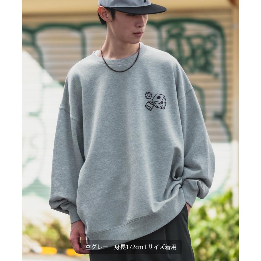 トレーナー メンズ SIDEWAY STANCE サイドウェイスタンス オリジナルプリント グラフィック スウェット ダイス サイコロ オーバーサイズ アメカジ カジュアル :70170 ...