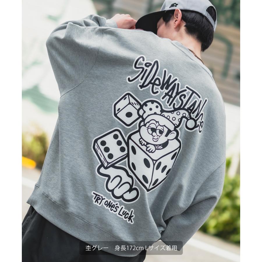 トレーナー メンズ SIDEWAY STANCE サイドウェイスタンス オリジナルプリント グラフィック スウェット ダイス サイコロ オーバーサイズ アメカジ カジュアル :70170 ...