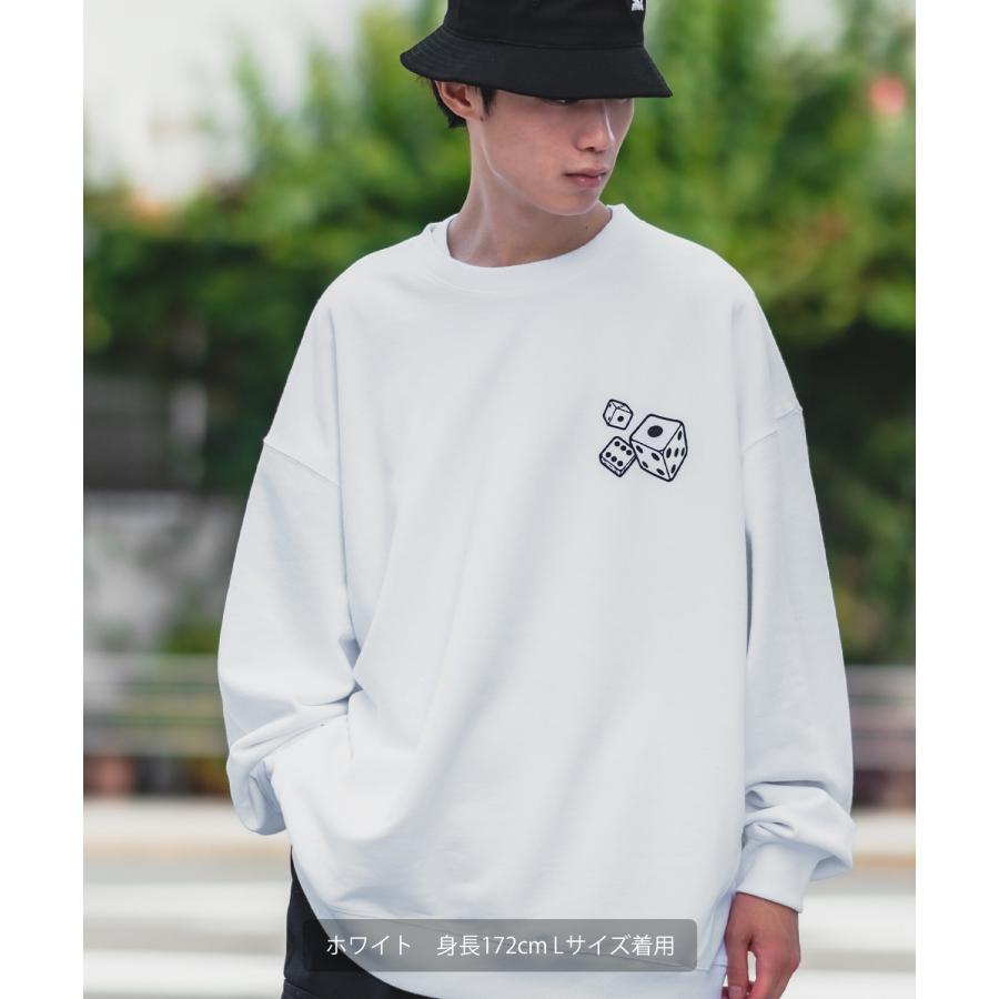 トレーナー メンズ SIDEWAY STANCE サイドウェイスタンス オリジナルプリント グラフィック スウェット ダイス サイコロ オーバーサイズ アメカジ カジュアル :70170 ...
