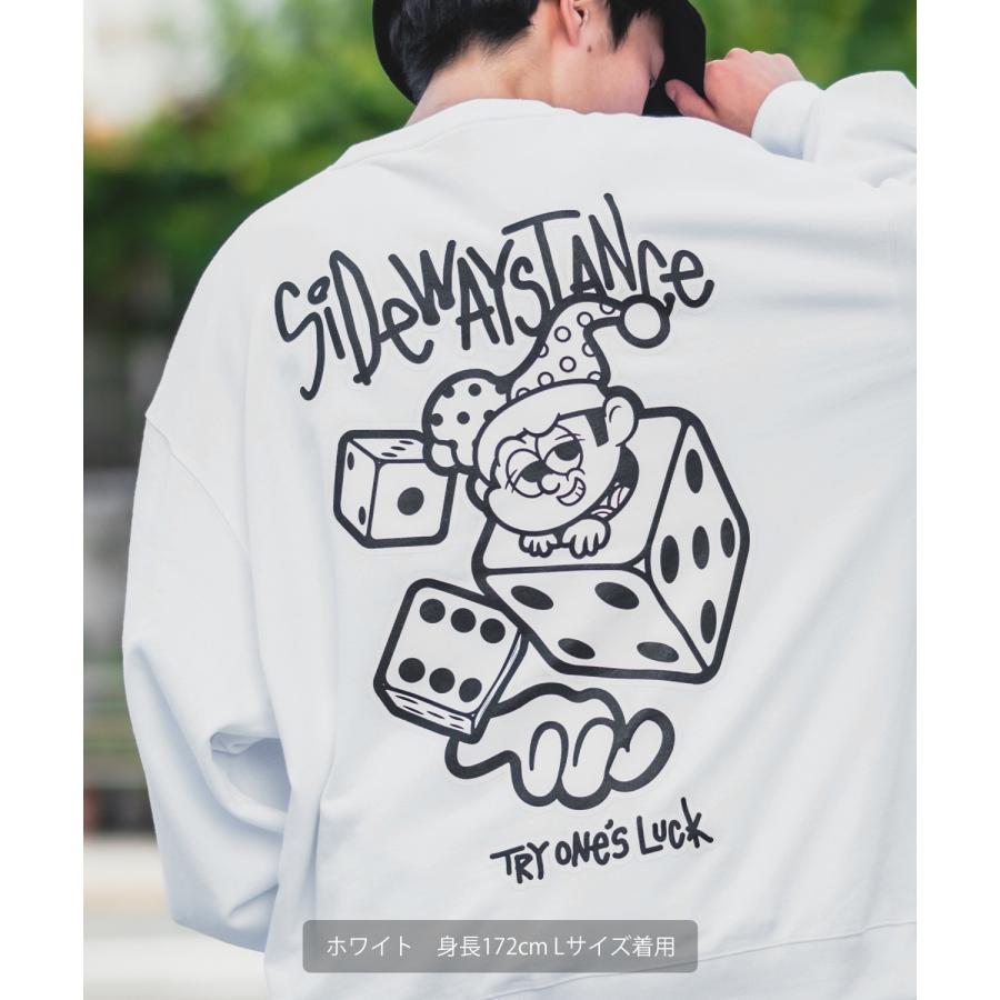 トレーナー メンズ SIDEWAY STANCE サイドウェイスタンス オリジナルプリント グラフィック スウェット ダイス サイコロ オーバーサイズ アメカジ カジュアル :70170 ...