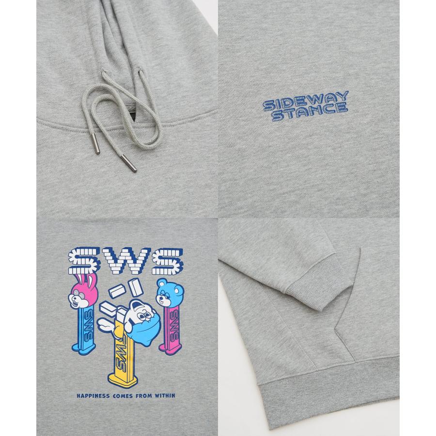 パーカー メンズ SIDEWAY STANCE サイドウェイスタンス オリジナルプリント グラフィック スウェット キャンディトイ オーバーサイズ アメカジ カジュアル :70176 ...