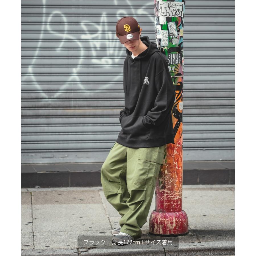 パーカー メンズ SIDEWAY STANCE サイドウェイスタンス オリジナルプリント グラフィック スウェット バスターズ オーバーサイズ アメカジ カジュアル :70177 ...