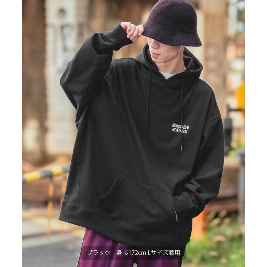 パーカー メンズ SIDEWAY STANCE サイドウェイスタンス オリジナルプリント グラフィック スウェット サークルワイヤー オーバーサイズ アメカジ カジュアル :70178 ...