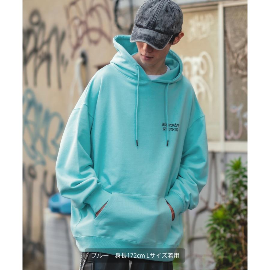 パーカー メンズ SIDEWAY STANCE サイドウェイスタンス オリジナルプリント グラフィック スウェット サークルワイヤー オーバーサイズ アメカジ カジュアル :70178 ...