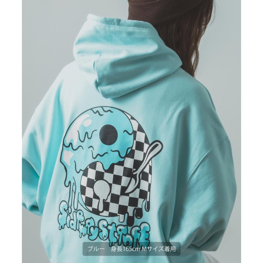 improves パーカー メンズ SIDEWAY STANCE サイドウェイスタンス オリジナルプリント グラフィック スウェット 陰陽アイスクリーム オーバーサイズ アメカジ カジュアル ...