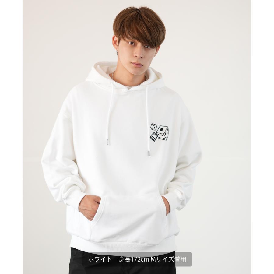 パーカー メンズ SIDEWAY STANCE サイドウェイスタンス オリジナルプリント グラフィック スウェット ダイス タギング オーバー ...