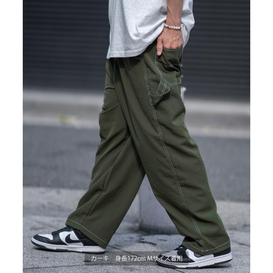 improves ペインターパンツ メンズ SIDEWAY STANCE サイドウェイスタンス ポリワッシャー ワイド イージーパンツ フルレングス カジュアル スケーター ストリート ...