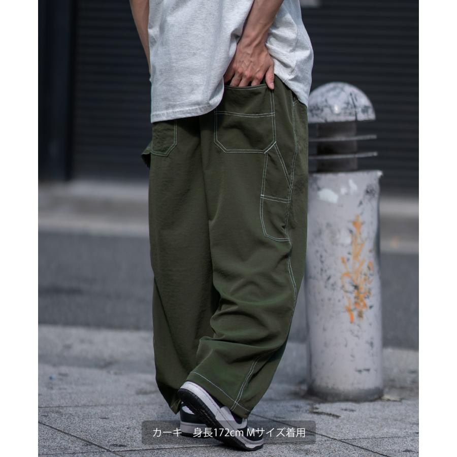 improves ペインターパンツ メンズ SIDEWAY STANCE サイドウェイスタンス ポリワッシャー ワイド イージーパンツ フルレングス カジュアル スケーター ストリート ...