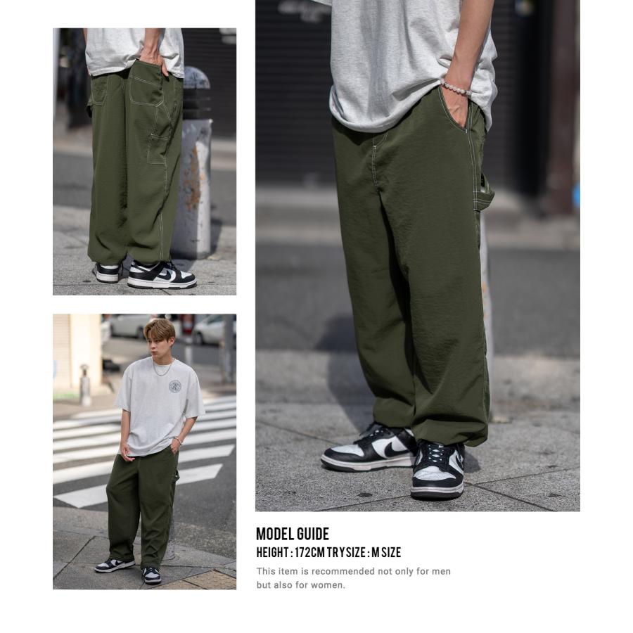 improves ペインターパンツ メンズ SIDEWAY STANCE サイドウェイスタンス ポリワッシャー ワイド イージーパンツ フルレングス カジュアル スケーター ストリート ...