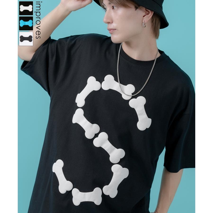 improves 半袖Tシャツ メンズ レディース オリジナルプリント Sロゴ グラフィック カットソー 大きめ アメカジ カジュアル スケーター ストリート 古着MIX : improves ...