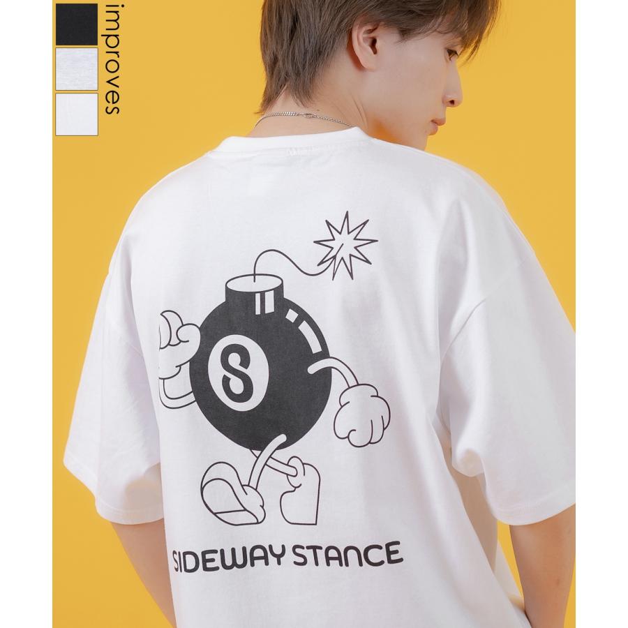 improves 半袖Tシャツ メンズ SIDEWAY STANCE サイドウェイスタンス オリジナルプリント Sボム カットソー アメカジ スケーター ストリート : improves ...