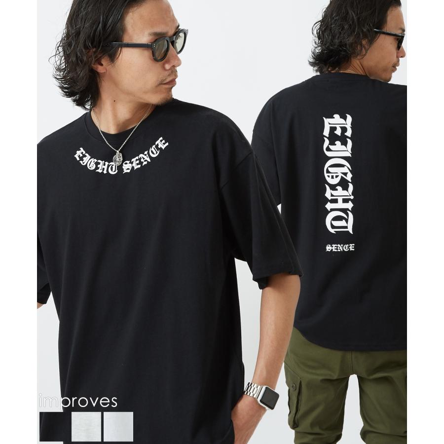 improves 半袖Tシャツ メンズ レディース SIDEWAY STANCE サイドウェイスタンス ネックロゴ グラフィック ロンT カットソー スケーター ストリート 韓国 ...