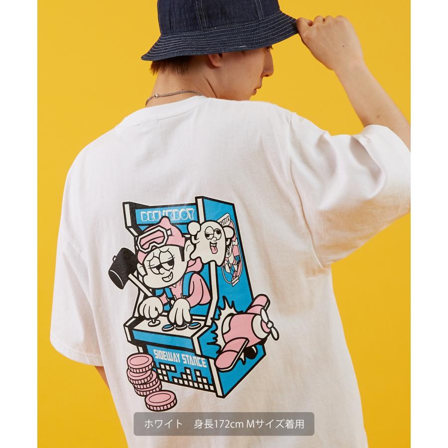 improves Tシャツ メンズ SIDEWAY STANCE サイドウェイスタンス 半袖 カットソー ゲーム プリント アメカジ カジュアル Y2K ストリート 古着MIX 韓国 ブラック ...