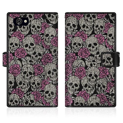 AQUOS R (605SH) オリジナルデザイン 【 スカル & ローズ ロックテイスト ダメージ 】 : IMP Store - 通販 ...