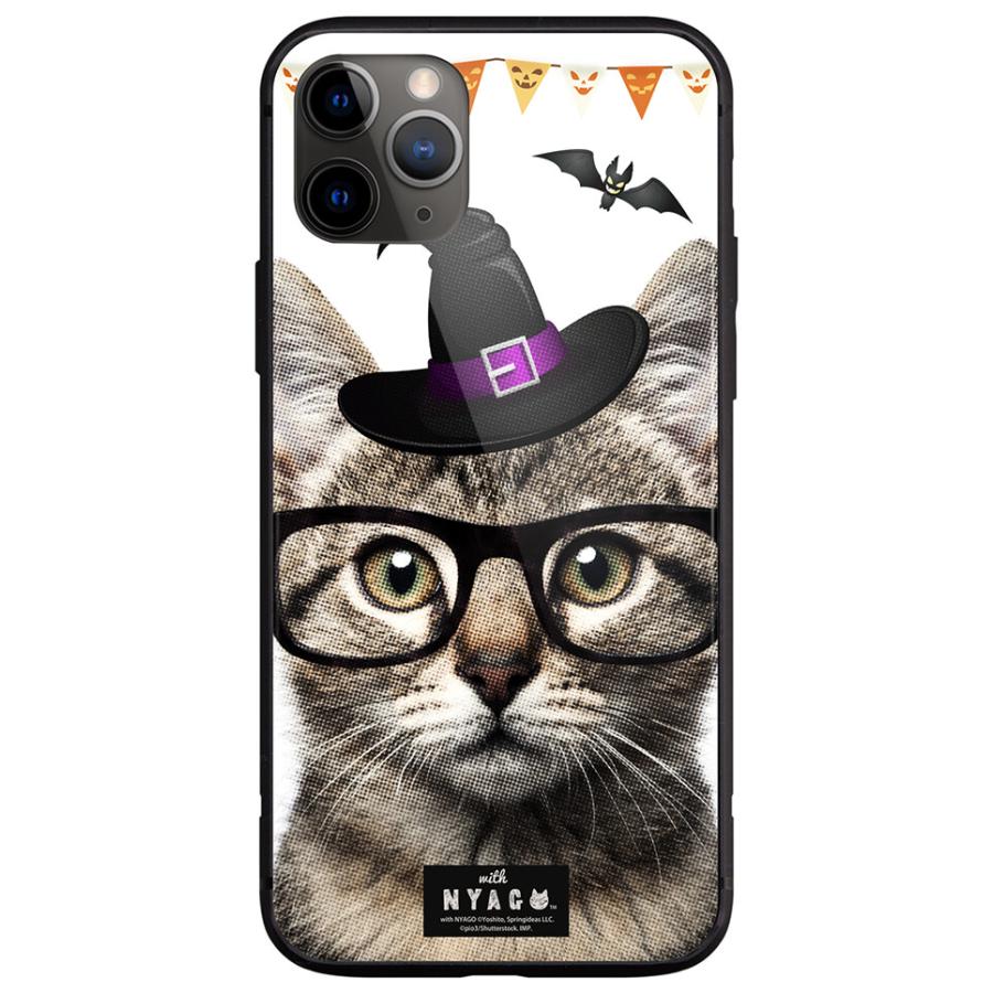iPhone 12 Pro Max (iPhone12ProMax) NYAGO ノート キュート メガネ フェイス キャット 2155 ハロウィン : iphone12promax ...