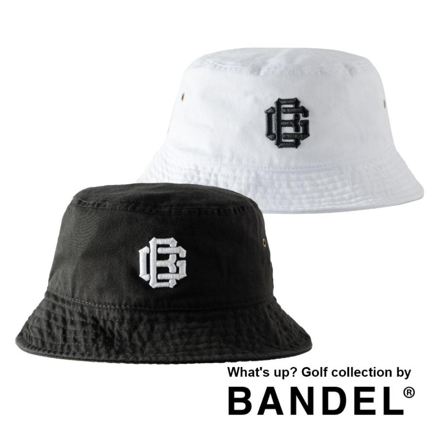 BANDEL バンデル ハット 帽子 ブラック ホワイト 黒 白 刺繍ロゴ BG LOGO BUCKETHAT BG-BGBH ...
